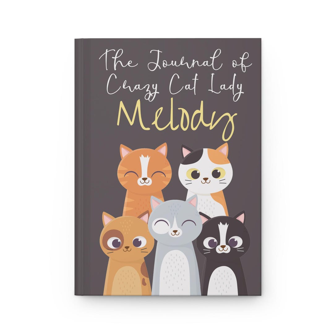 Personalized Crazy Cat Lady Journal Personalized Journal of Crazy Cat ...