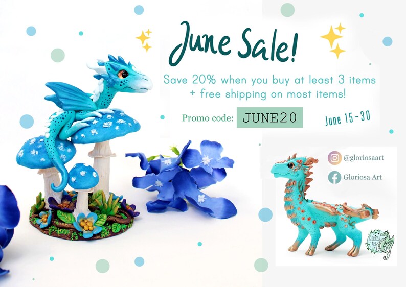 Magical Forest Dragon Figurine, Woodland Dragon Ornament, Mushroom ...