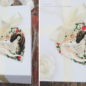 Custom Wedding Dragon Heart - Dragon Bride and Groom Figurine - Dragon ...