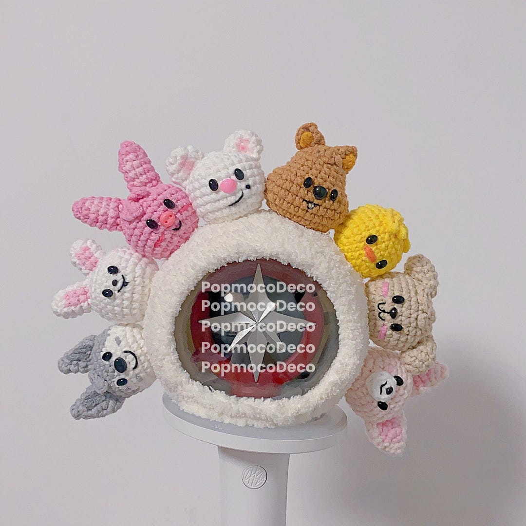 Stray Kids SKZ Nachimbong Ver 1 and 2 Light Stick Covers Decor Crochet ...