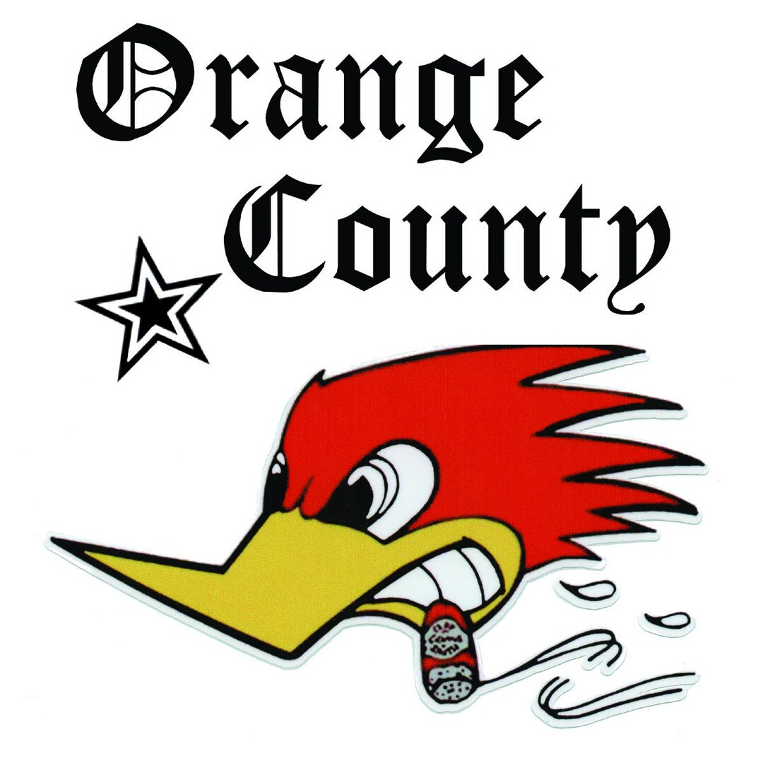 Mike Ness Guitar Decals / Stickers Woodpecker & Orange County / Social ...