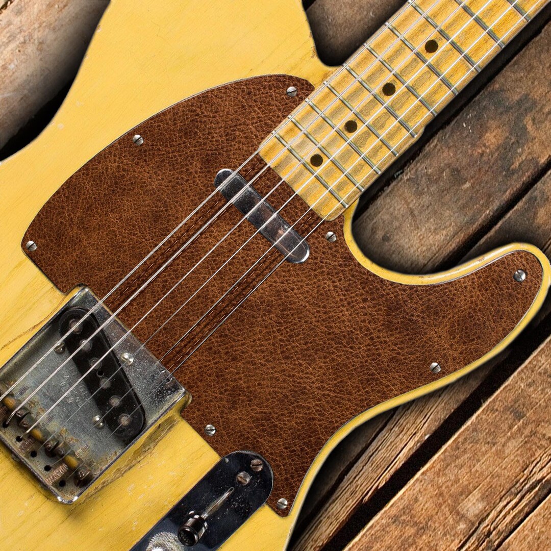 Fender Telecaster Pickguard- Stitched Leather Look – Custom Graphic ...