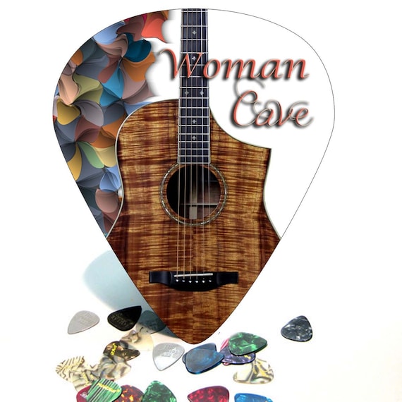 Giant / HUGE Guitar Pick Wall Art Woman Cave Acoustic Sign - Etsy