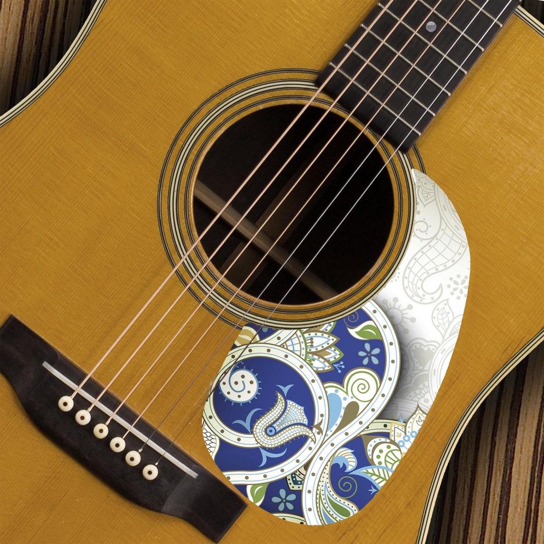 Custom Printed Floral Pattern Graphic / Image Acoustic Tear Drop Martin ...