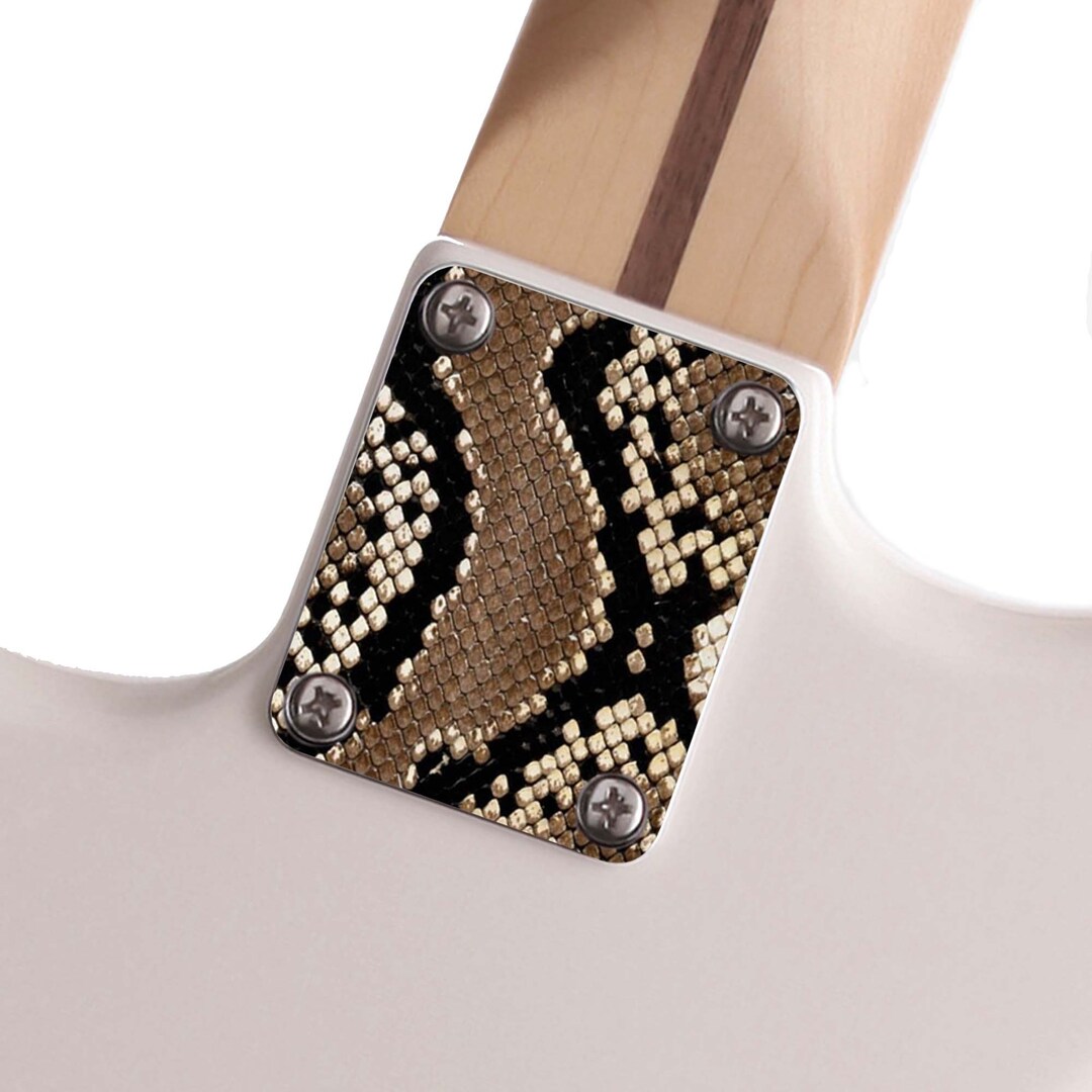 Custom Snakeskin Graphic Color Image Neck Plate Fits Strat / Tele ...