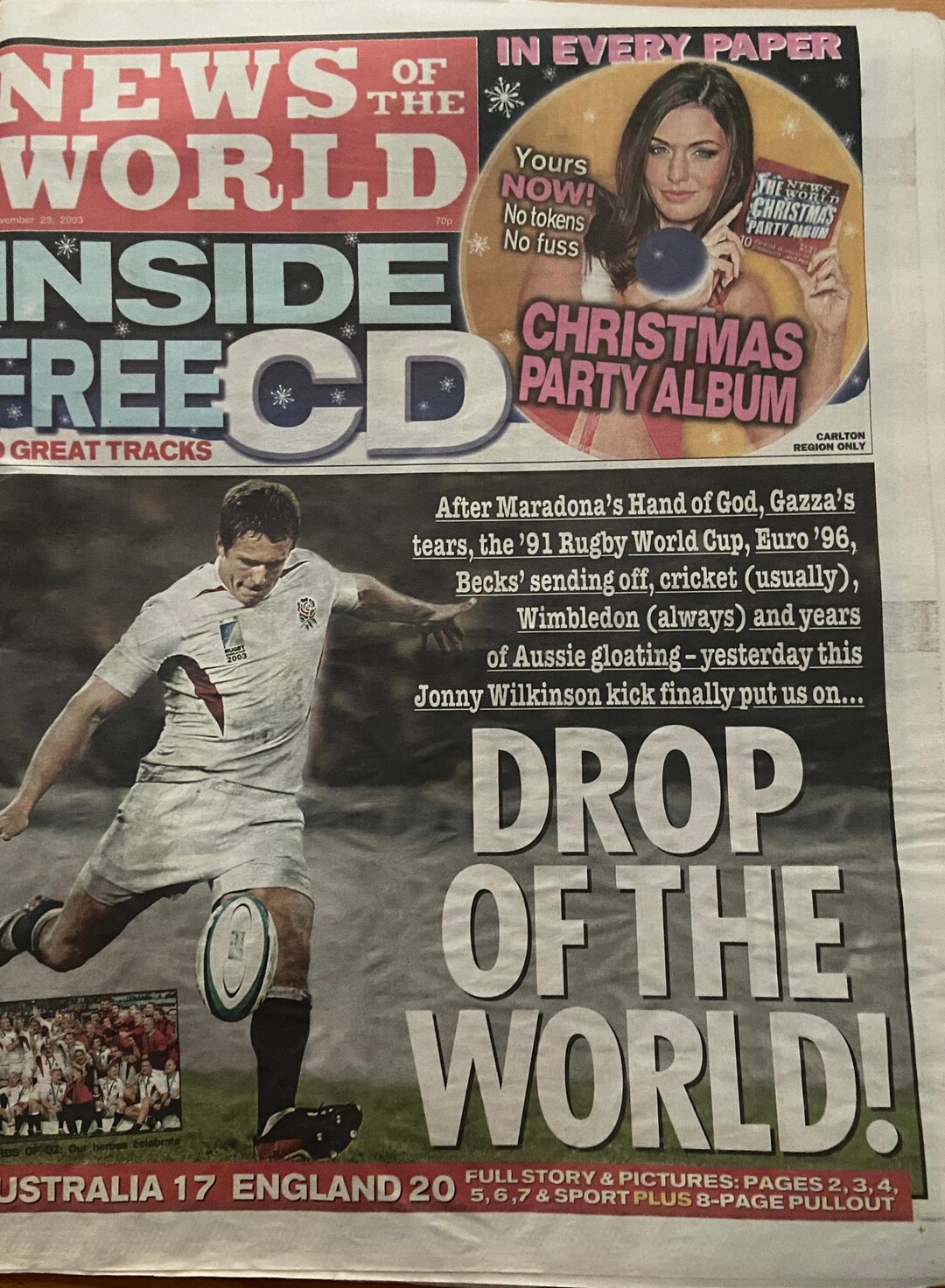 England Rugby World Cup Winners 2003 - Etsy