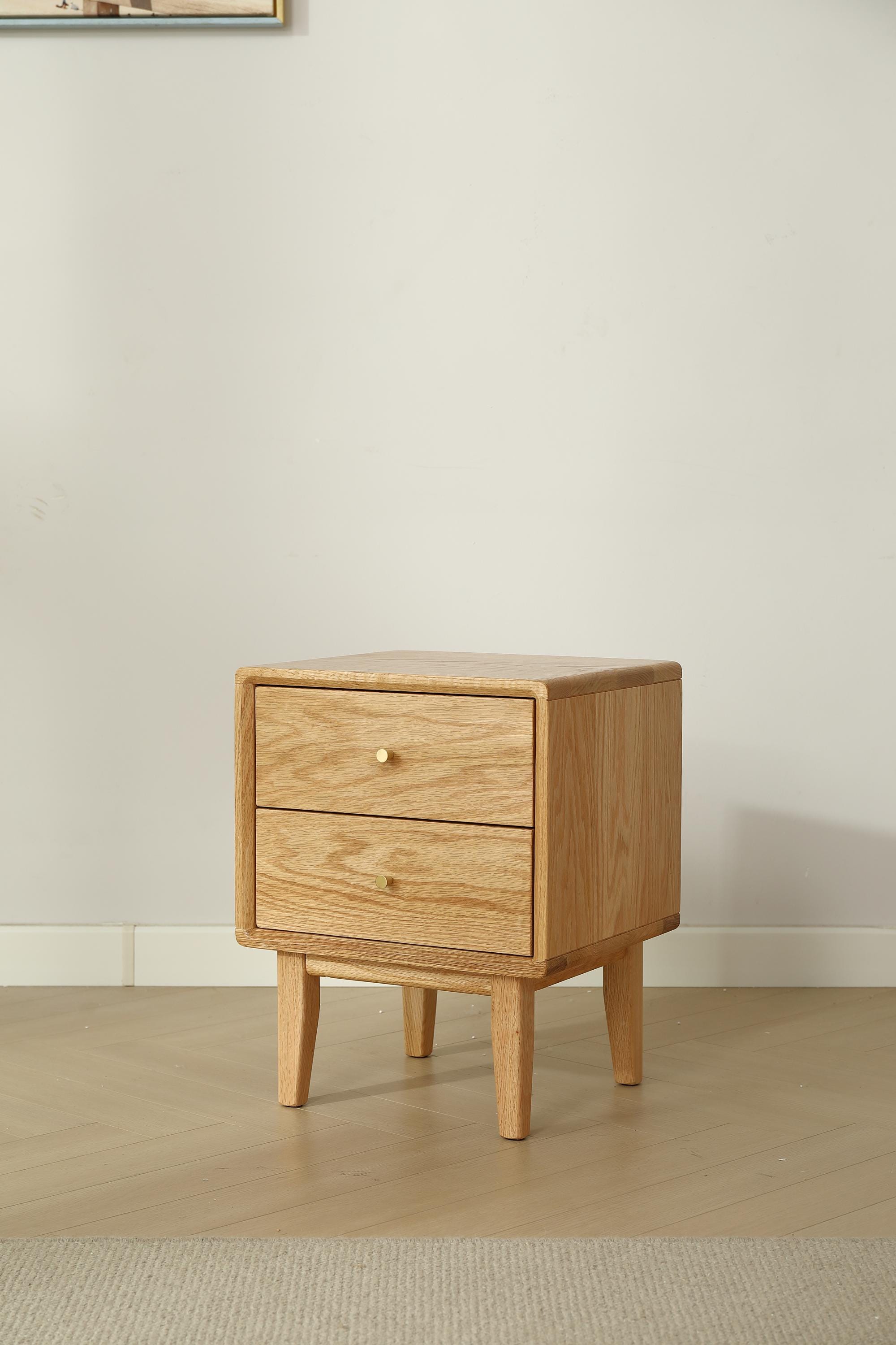 Solid Oak Wood Nightstand: Minimalist Scandinavian Bedside Table - Etsy