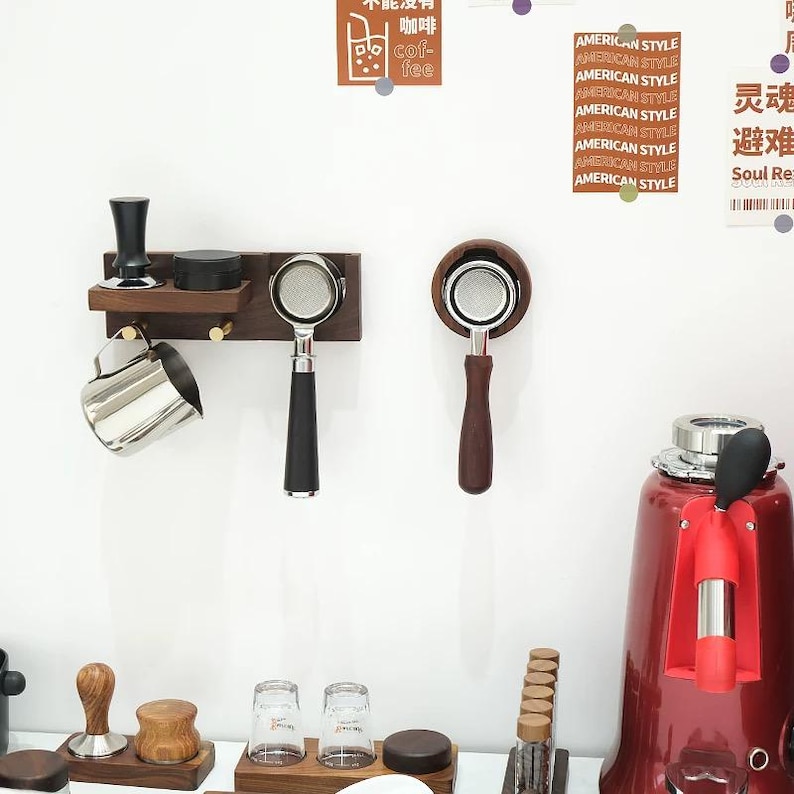 Dark Walnut Shelf for 58/51-54mm Accessories, Portafilter Holder ...