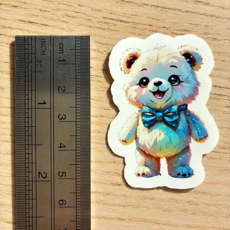 Cute Chibi Teddy Bear Stickers – Set of 12 Vinyl Die Cut Stickers - Etsy