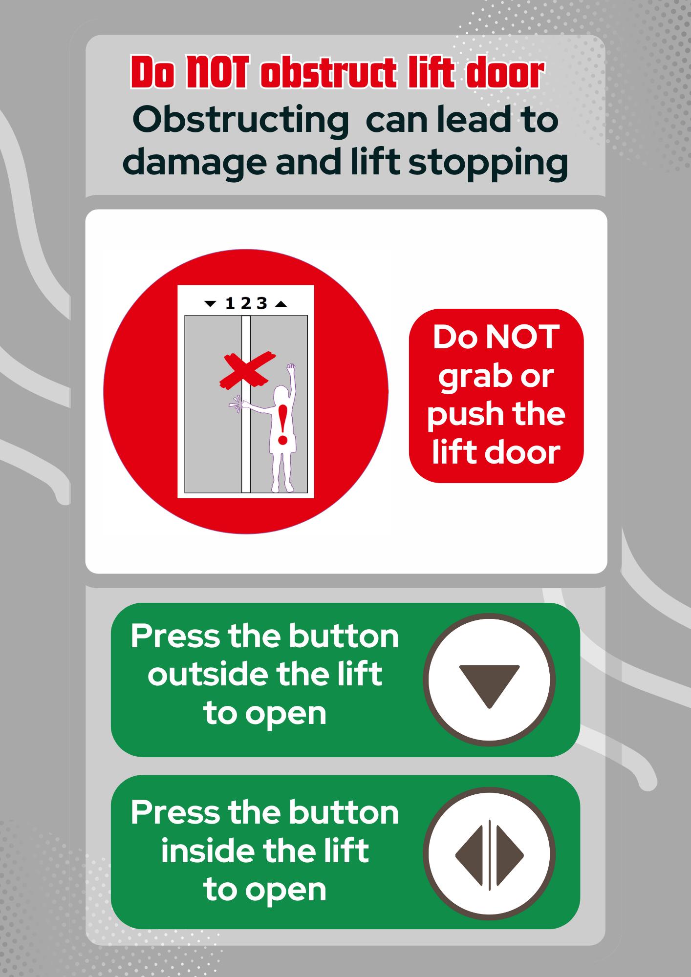 Do Not Obstruct Lift Door Editable Canva Template, Printable Poster ...