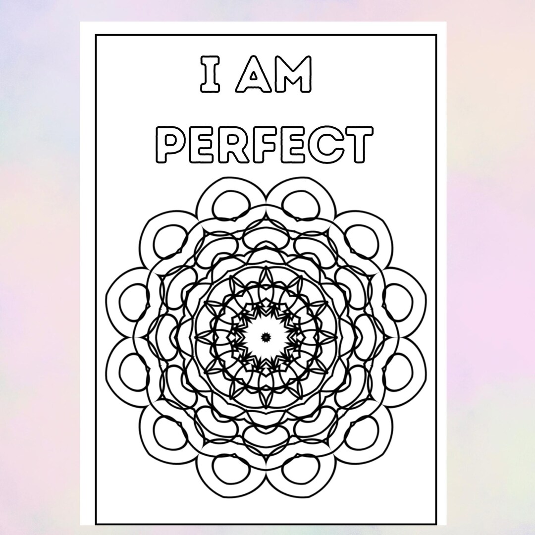 Coloring Pages for Adults - Mandala Coloring Page Affirmation Coloring ...