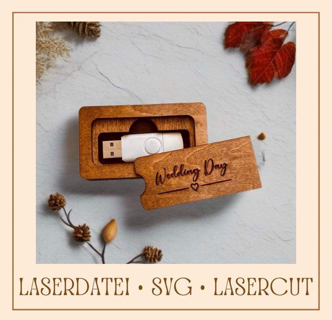 Instant Digital Download Laser Pdf Lightburn File, Gift Box for a USB ...