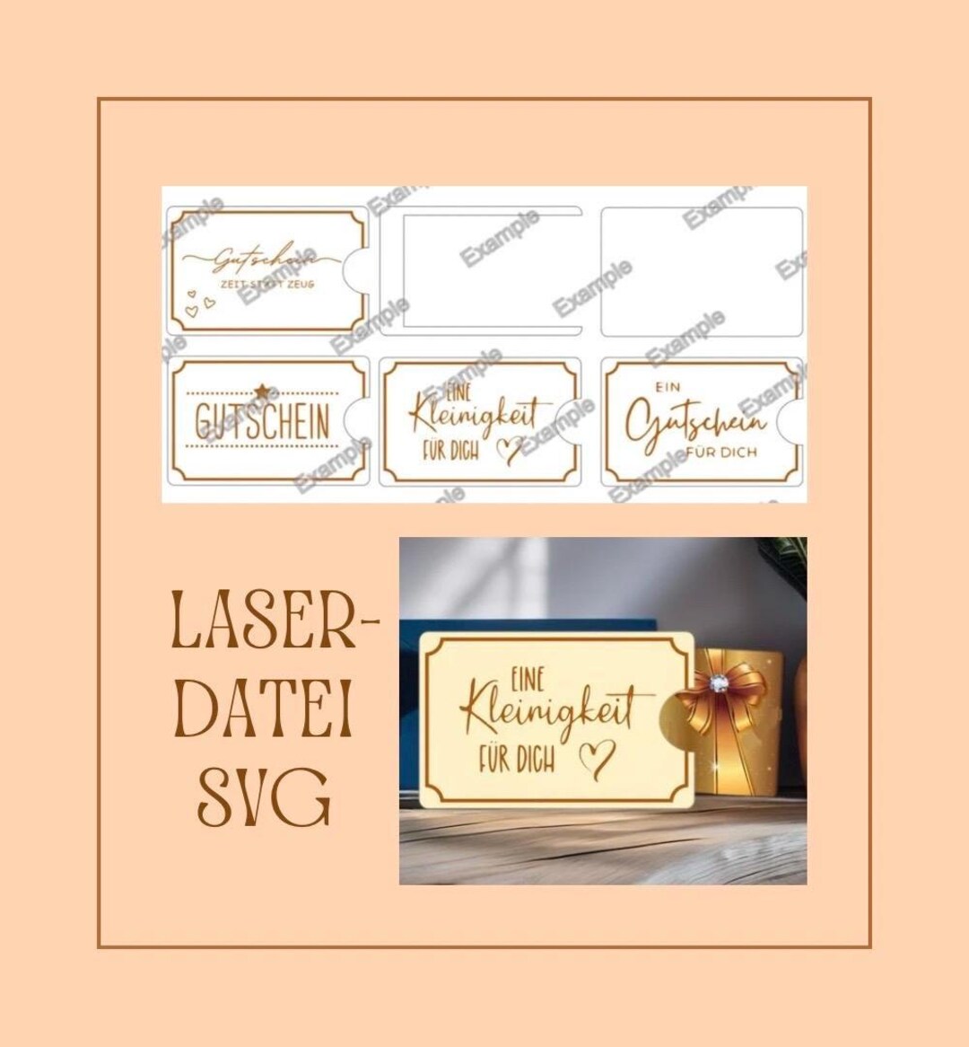 Laser File Voucher Holder Svg Laser Cut File Birthday Gift Christmas ...