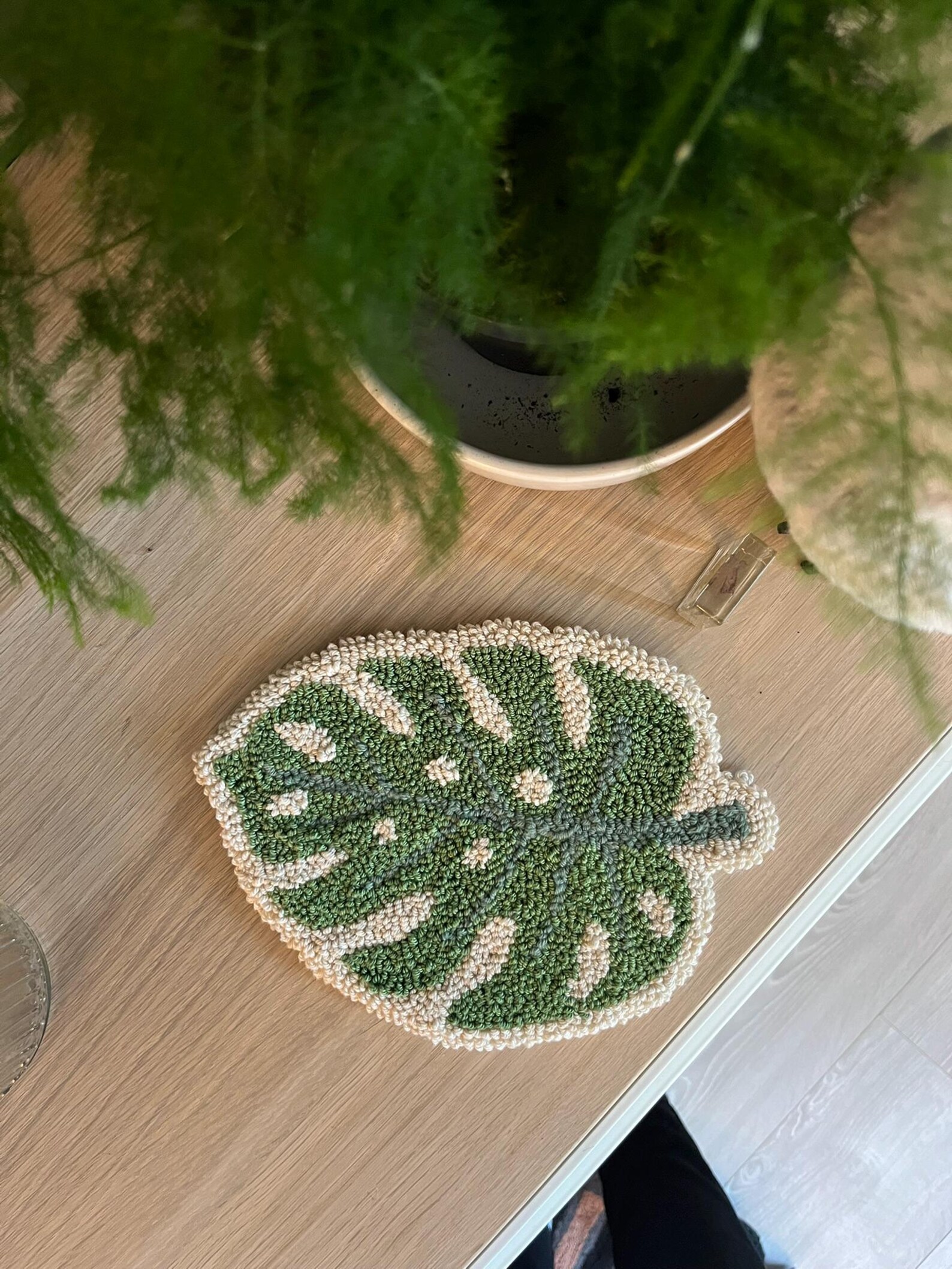 Monstera Leaf Punch Needle Pattern | DIY Tropical Decor | Instant Download PDF Punch Needle ...