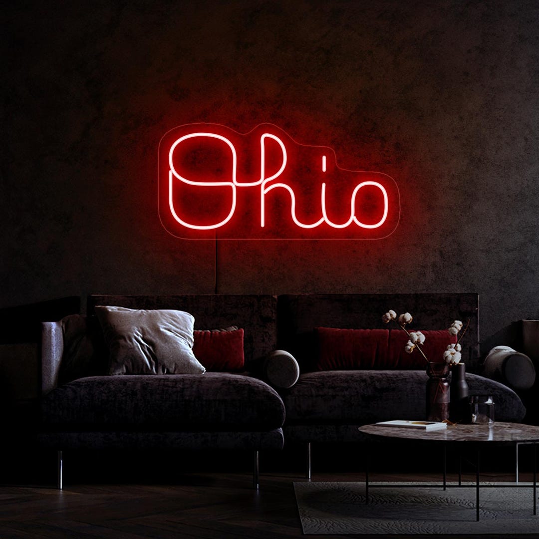 Ohio State University Neon Sign, Ohio Buckeyes Neon Sign, Ohio Buckeyes ...