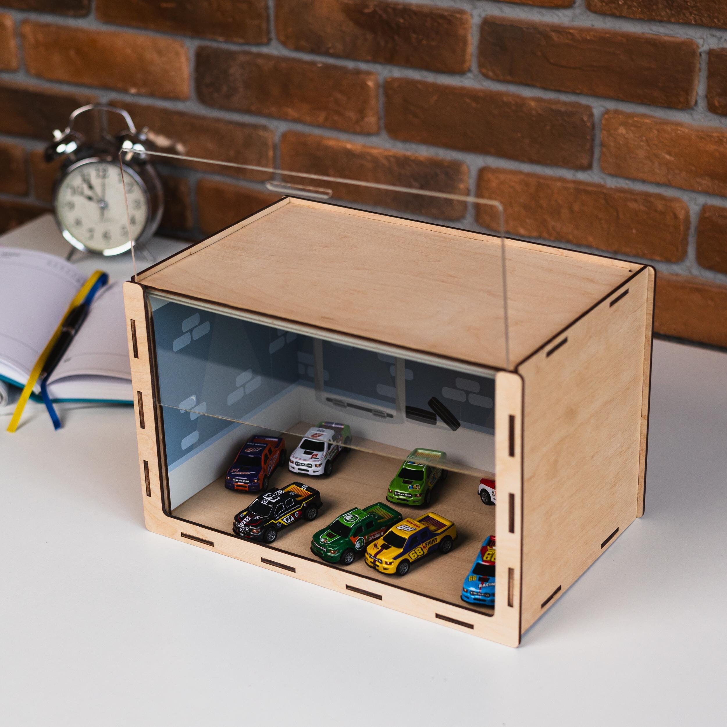 Toy Car Garage Storage, Toy Car Wall Shelf, Matchbox Car Storage Wooden ...