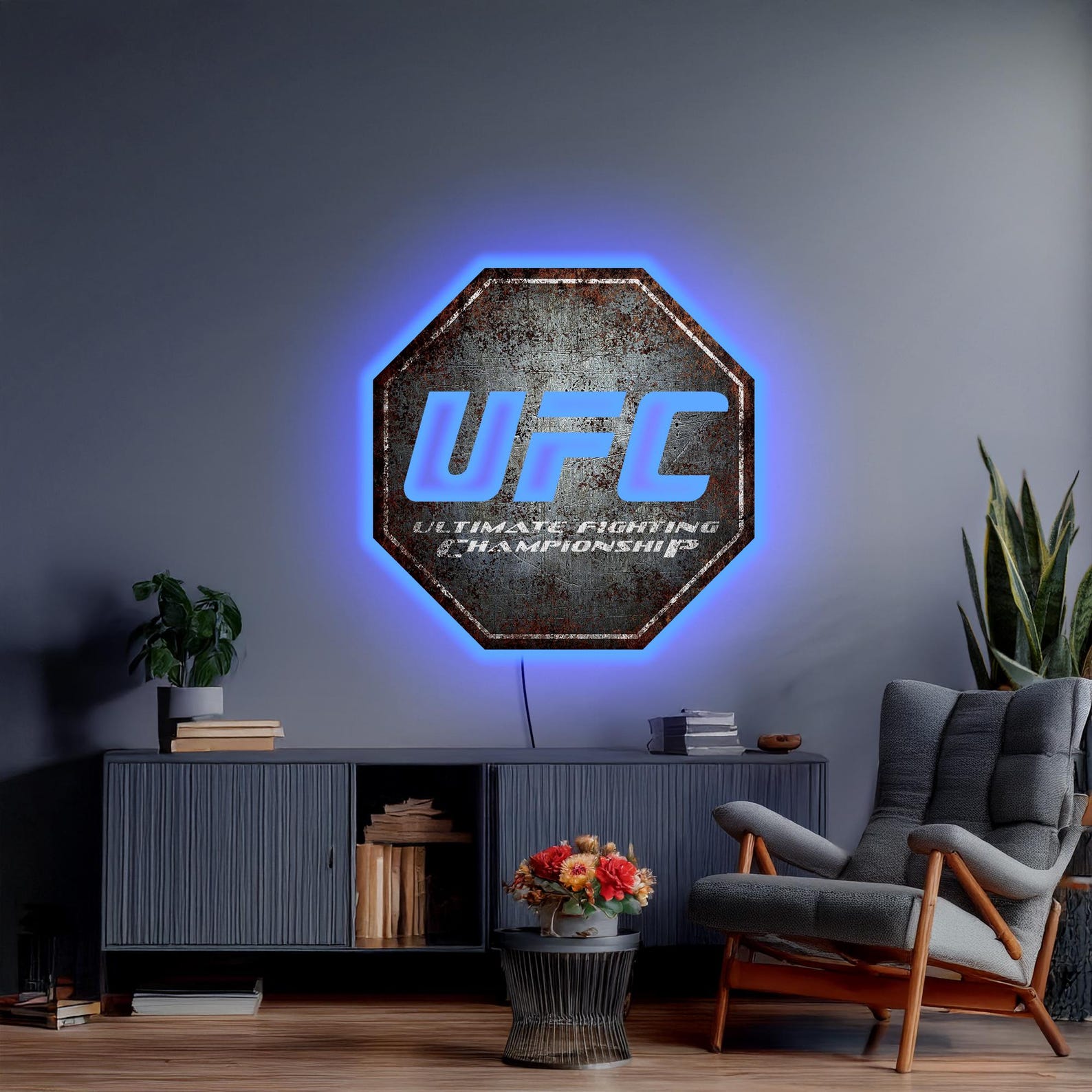 UFC Neon Sign, UFC Logo Decor, UFC Led Sign, Boxing Neon Sign, Fighting ...