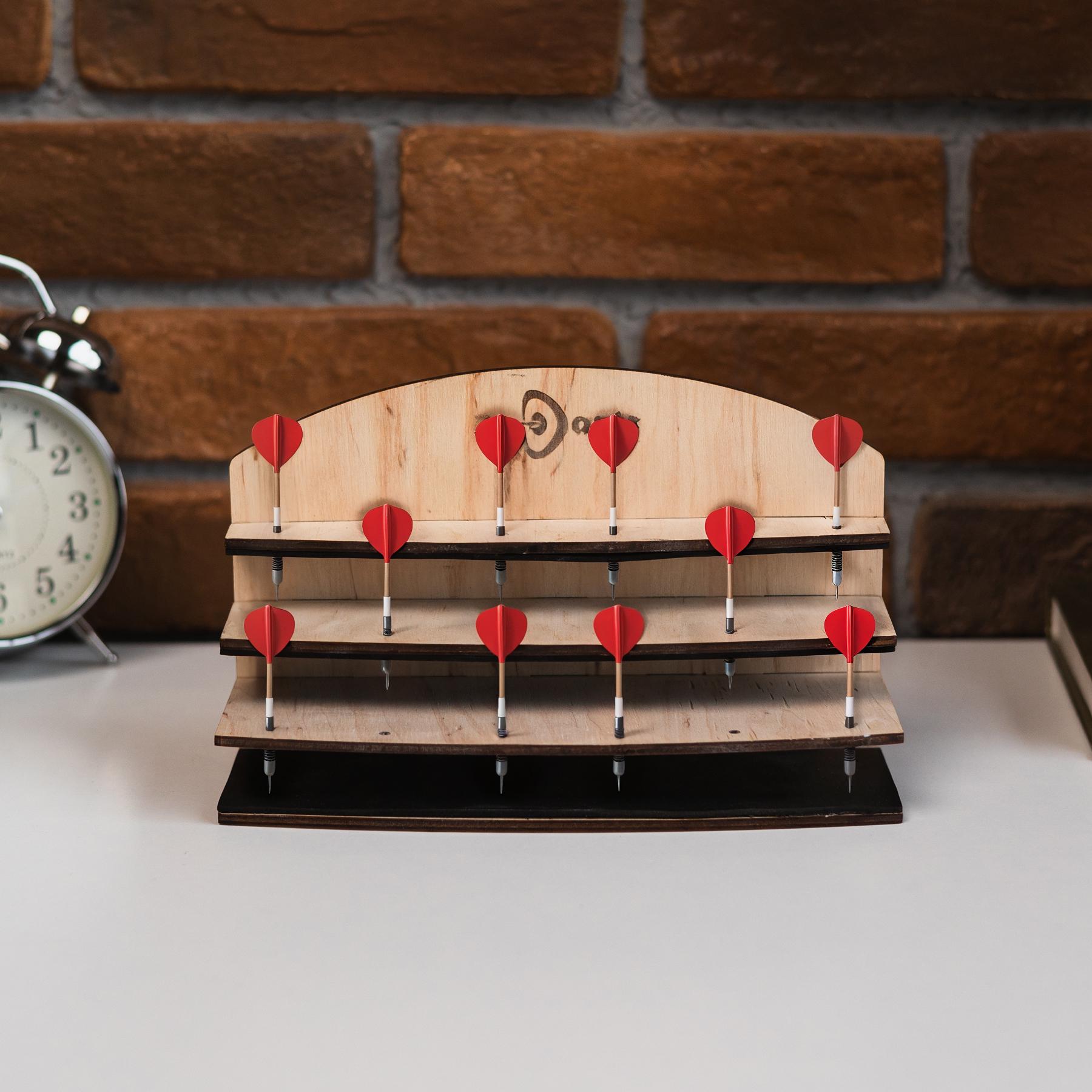 Tabletop Dart Holder, Wooden Dart Case,handmade Dart Rack,tabletop Dart ...