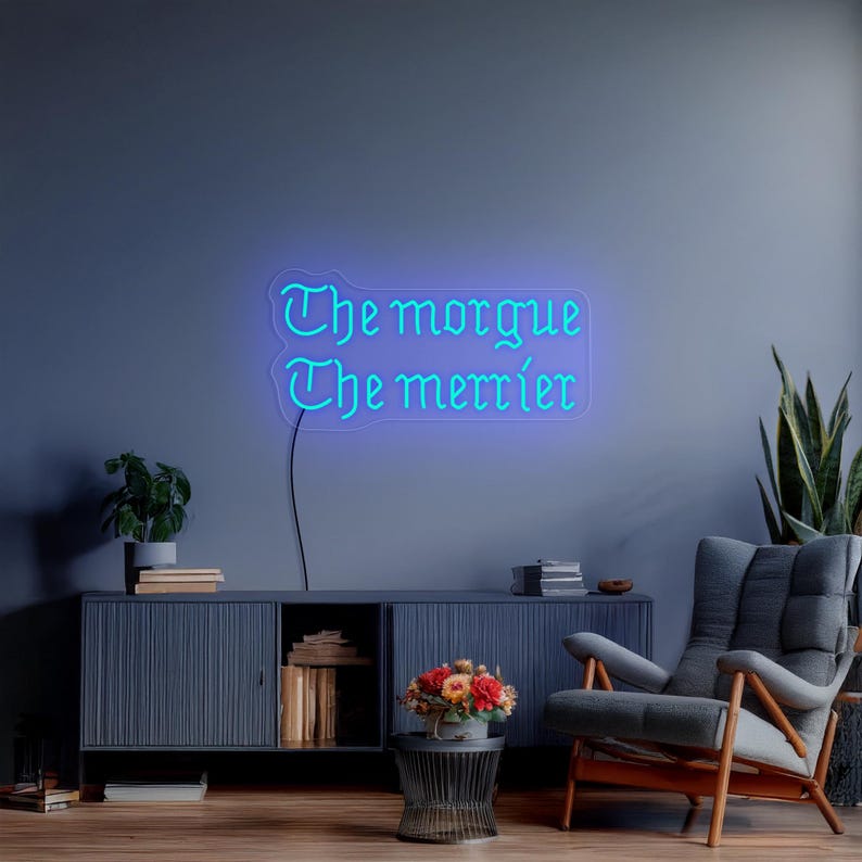 The Morgue the Merrier Neon Sign, Gothic Neon Sign, Emo Neon Sign ...