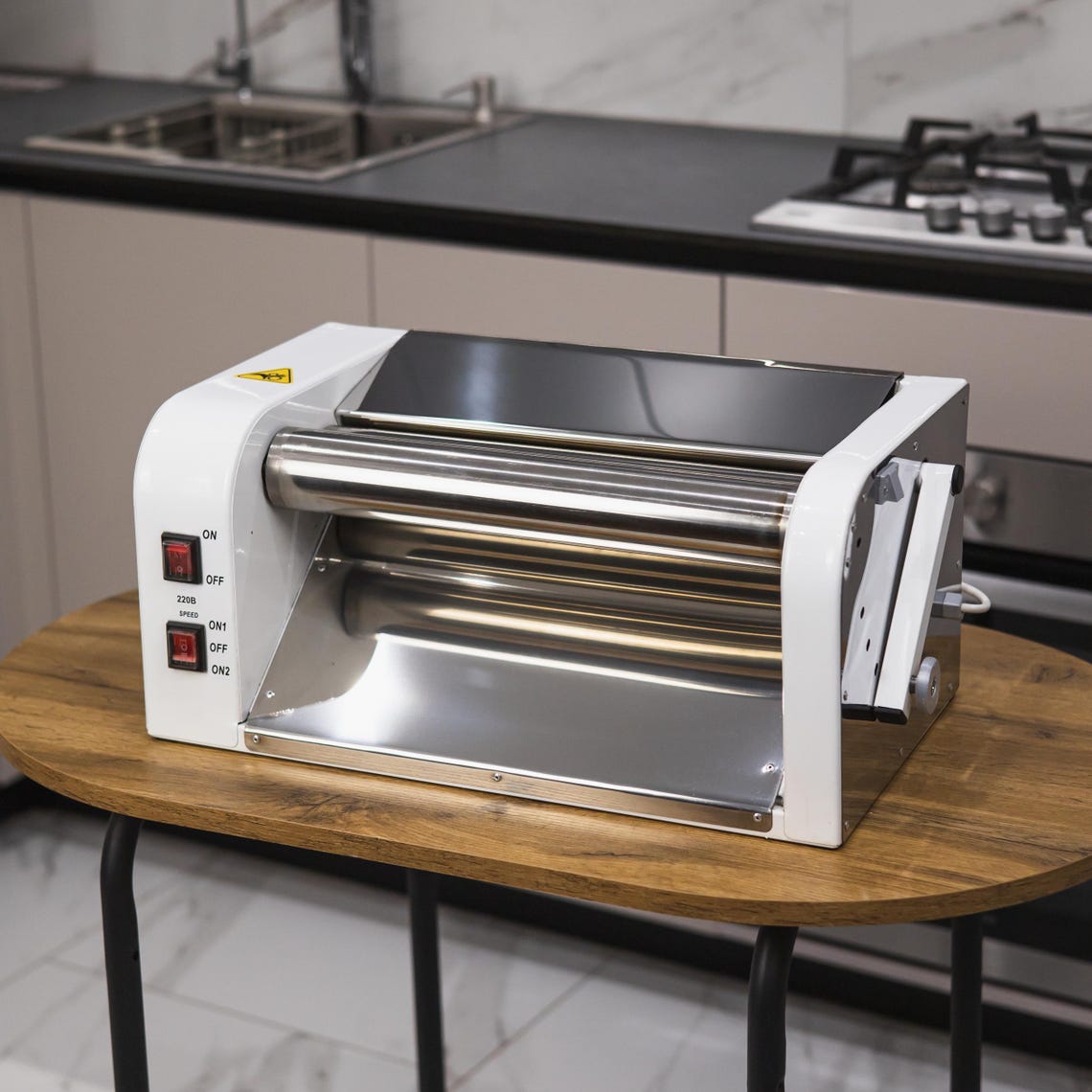Electric Dough Sheeter Stainless Steel, Dough Sheeter Electric for Home ...