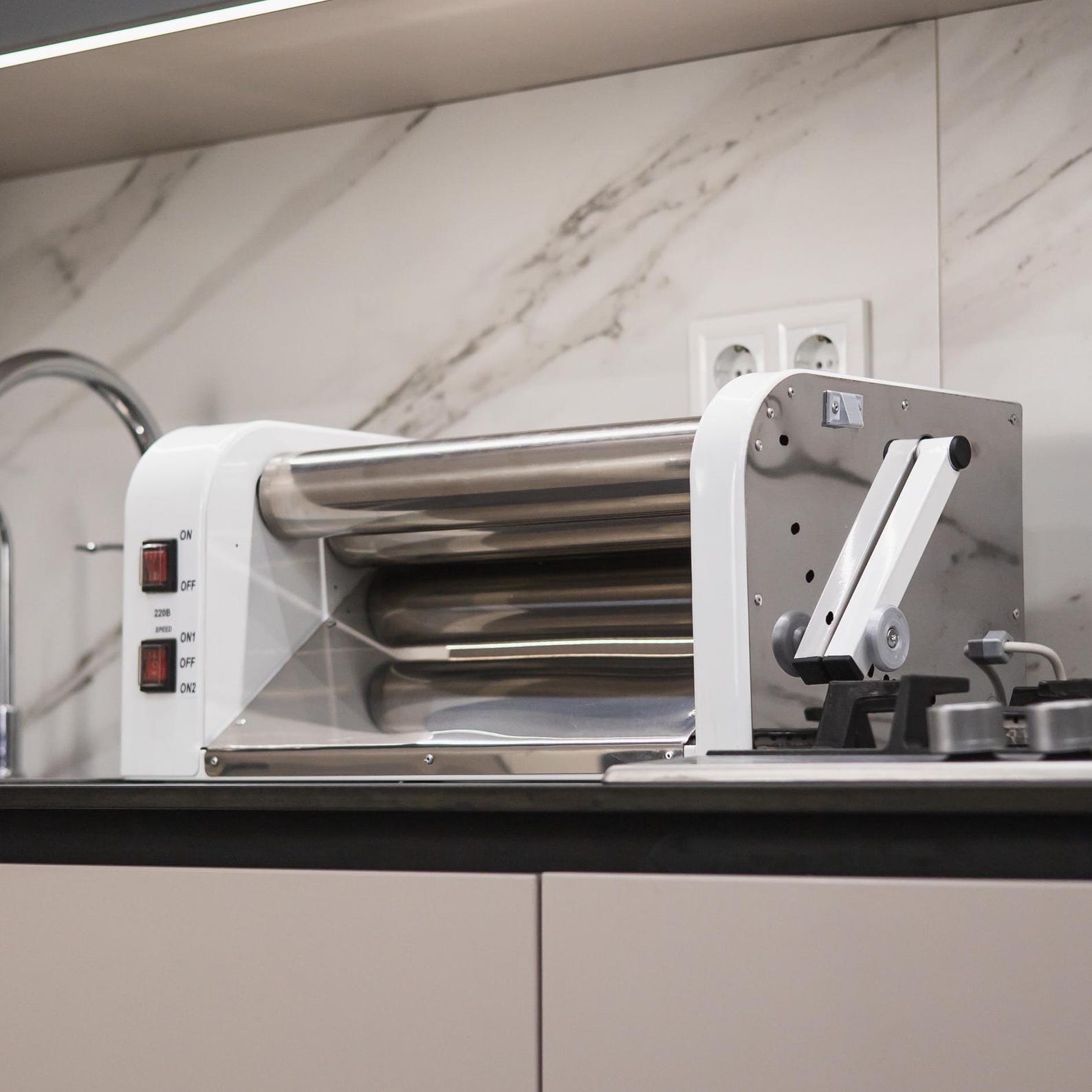 Electric Dough Sheeter Stainless Steel, Dough Sheeter Electric for Home ...