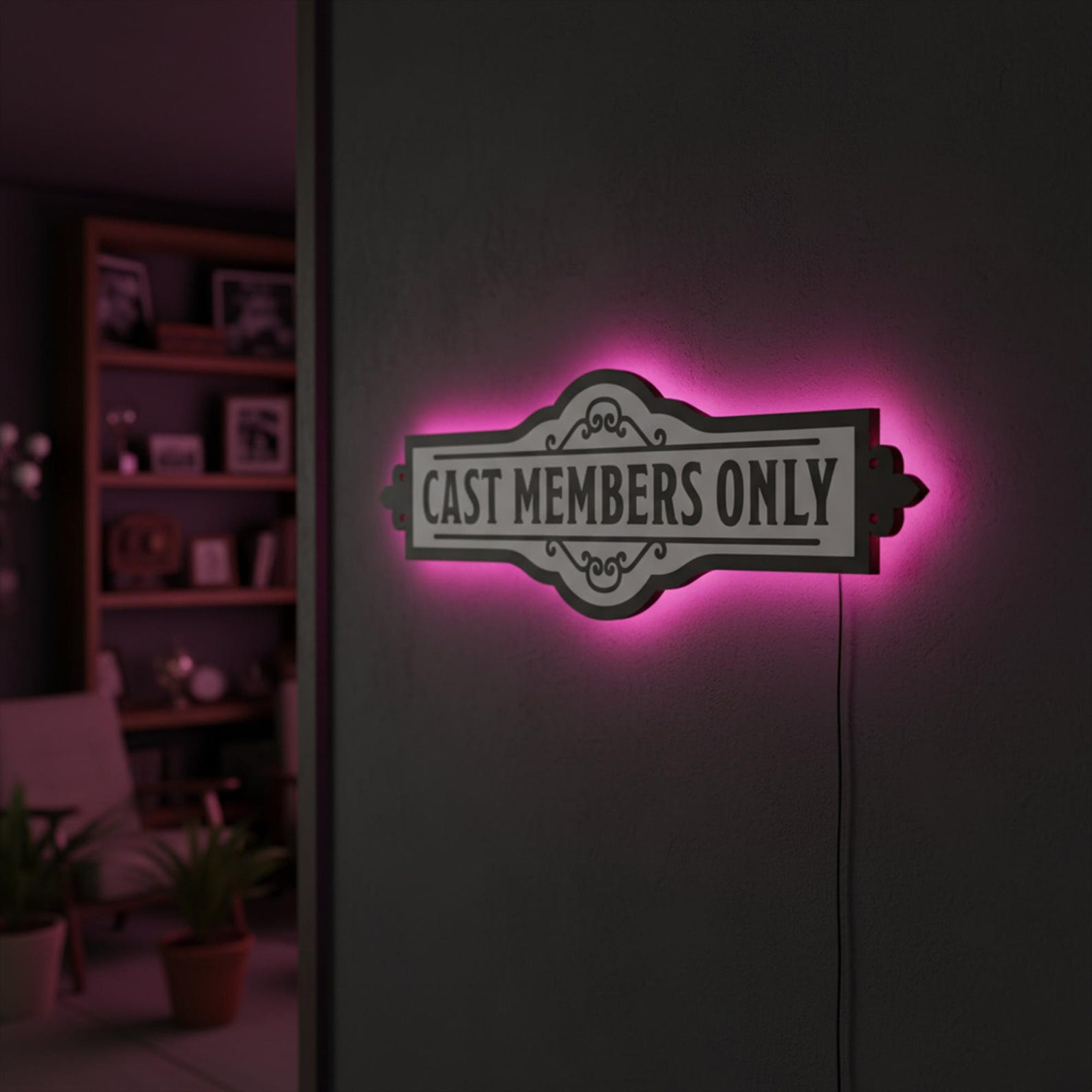 Cast Members Only Sign, Cast Members Only Light Sign, Backstage Cast ...