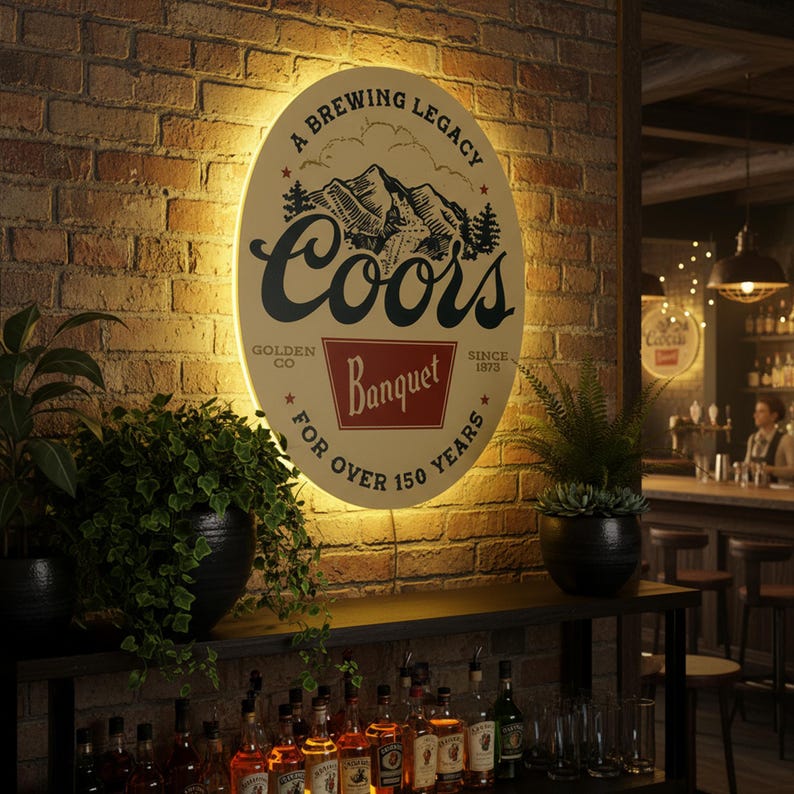 Coors Beer Sign, Coors Banquet Sign, Coors Bar Decor, Rustic Beer Sign ...