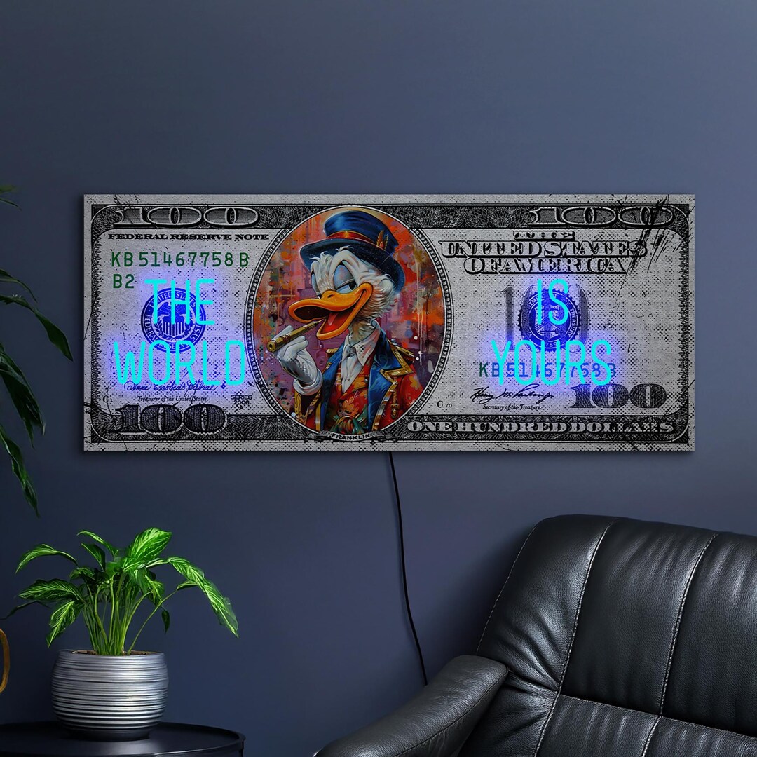 The World is Yours Neon Sign, Money Neon Sign, Dollar Neon Sign Scrooge ...