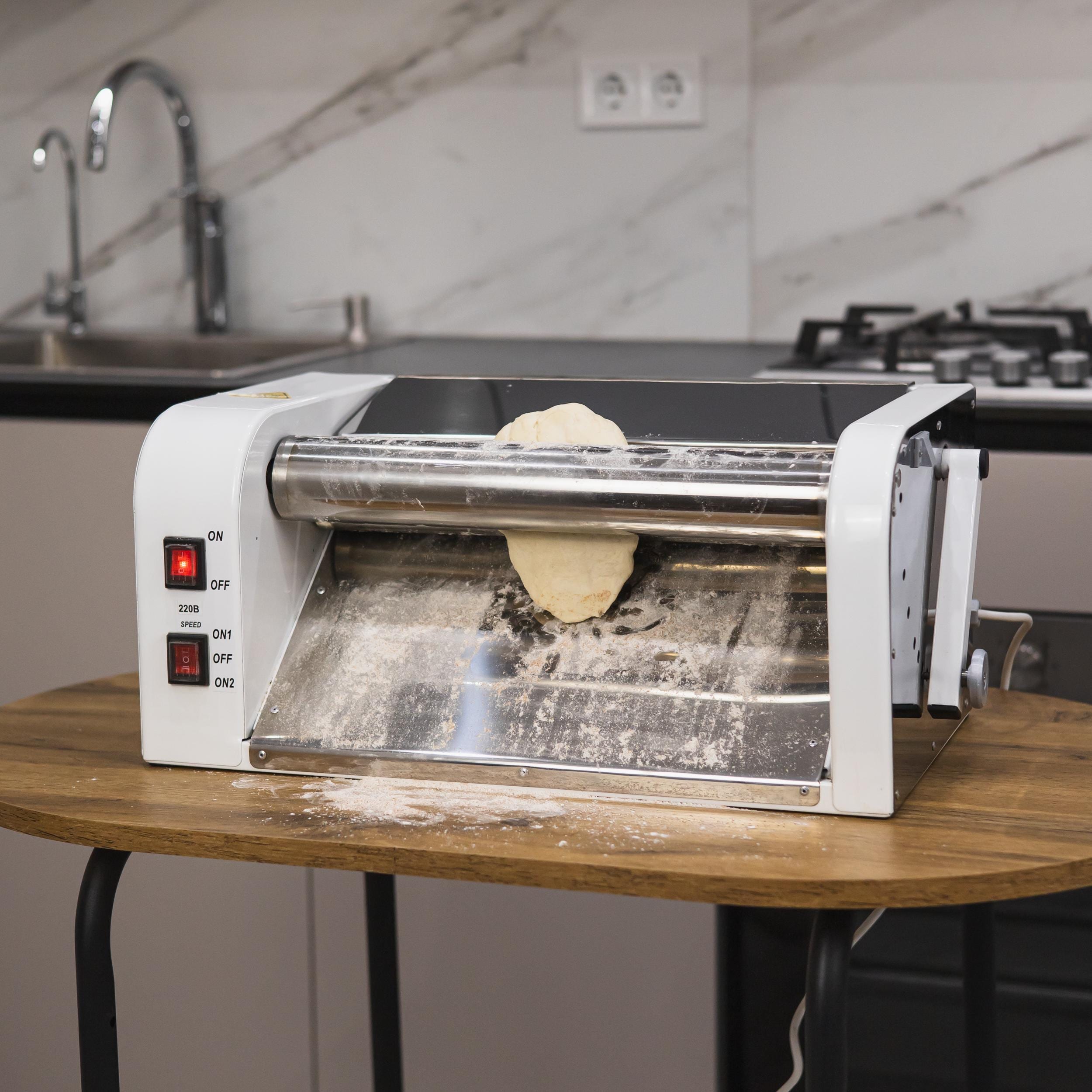 Electric Dough Sheeter Stainless Steel, Dough Sheeter Electric for Home ...