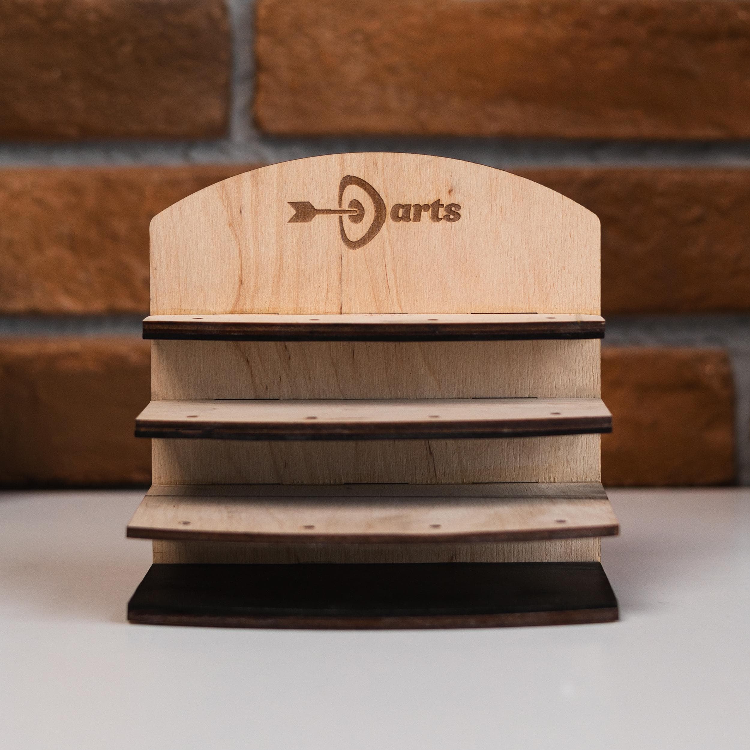 Tabletop Dart Holder, Wooden Dart Case,handmade Dart Rack,tabletop Dart ...