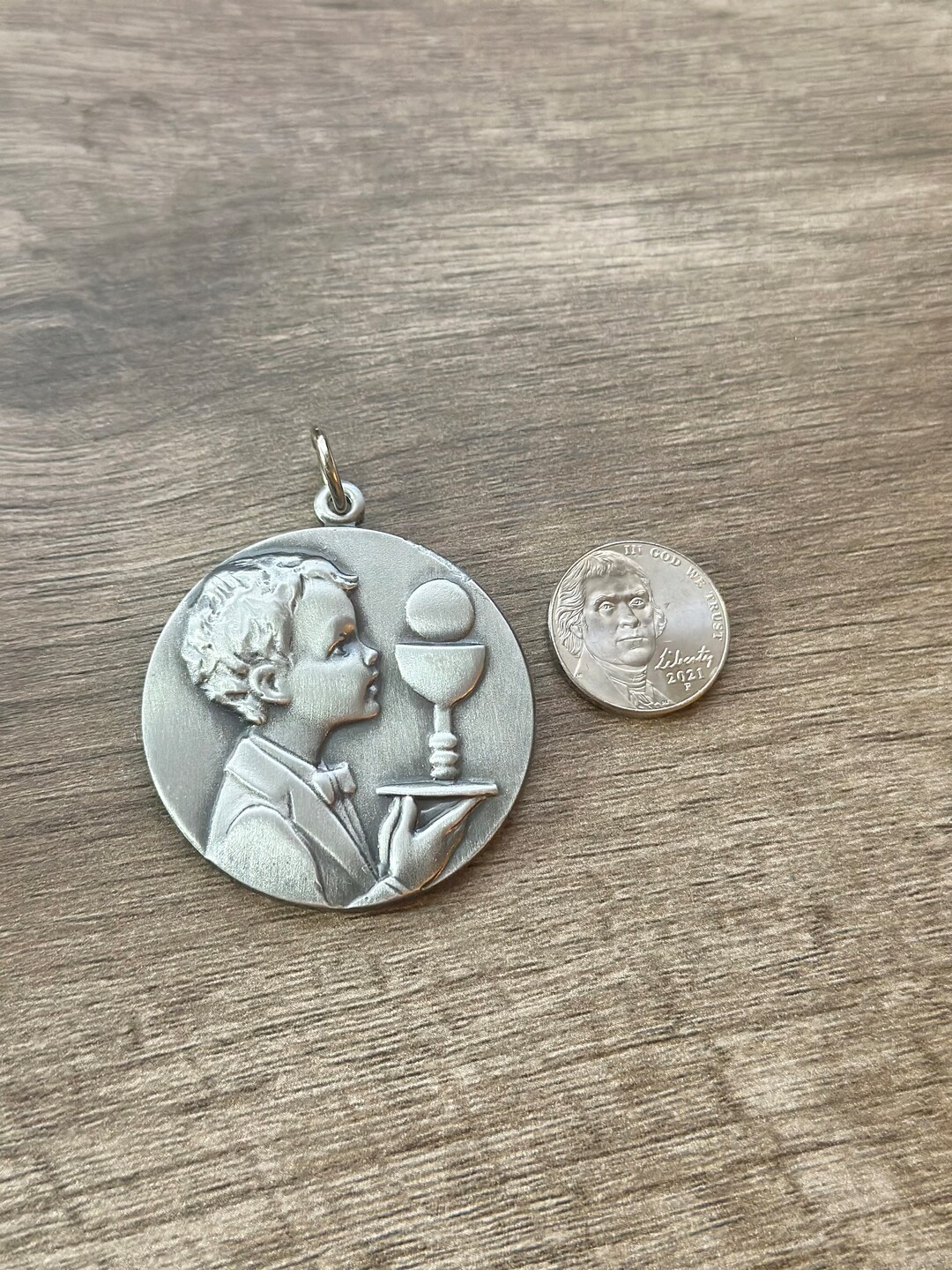 First Communion Medal, 3D Boy First Communion Medal, 1st Communion Gift ...