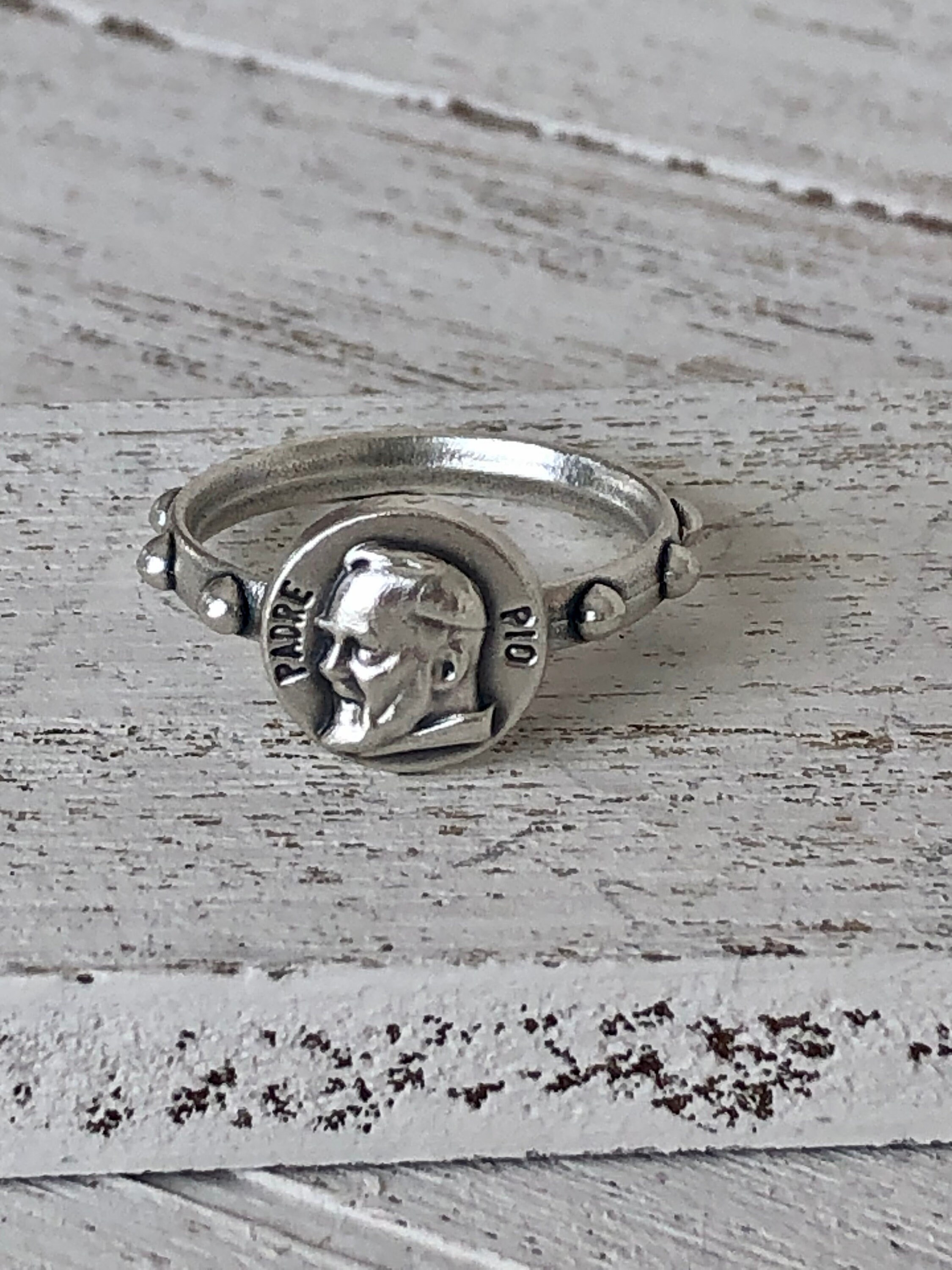 Padre Pio Rosary Ring SET OF 5 Baptism Favors Catholic Gifts Etsy