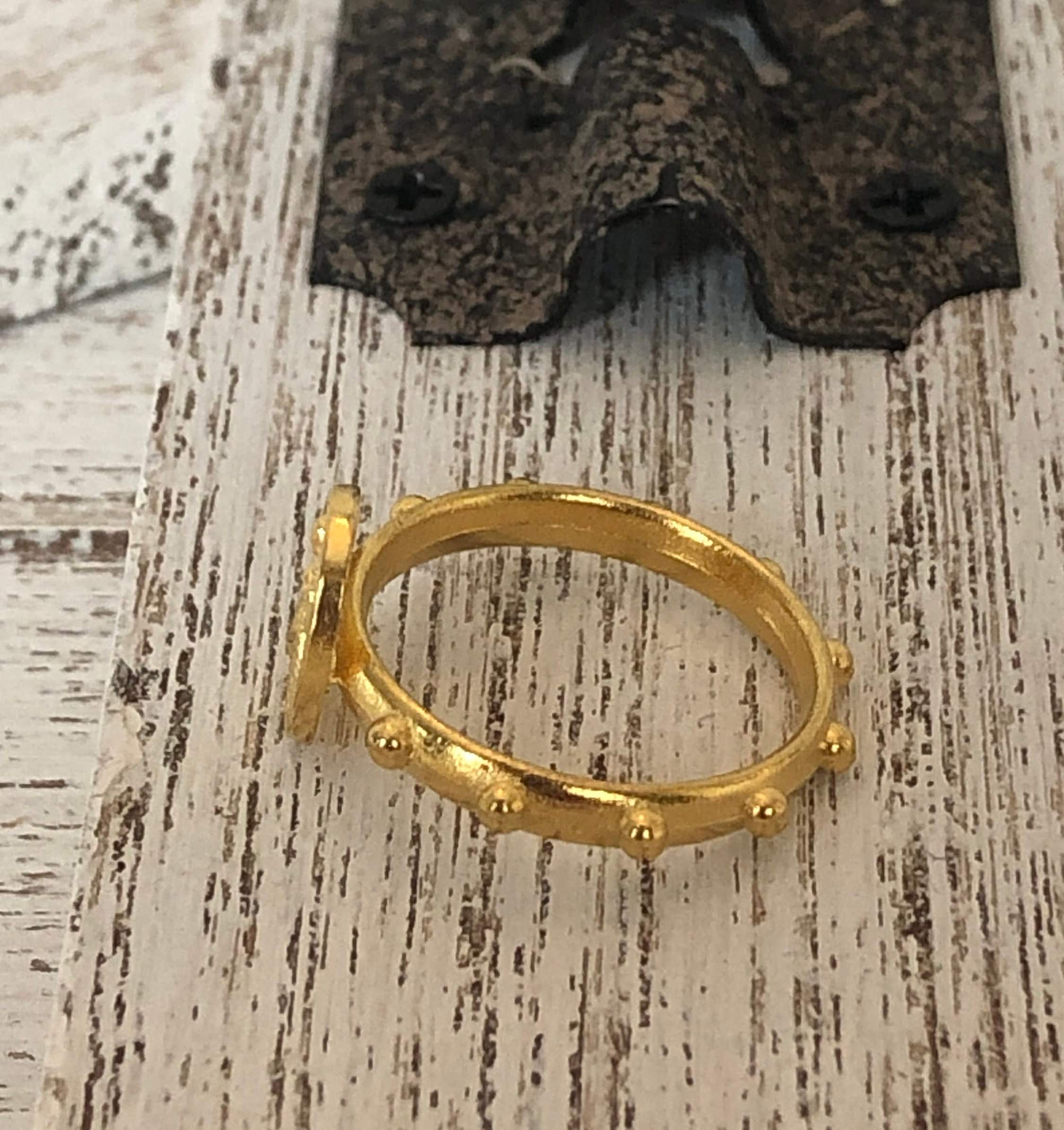 Divine Mercy Rosary Ring, SET OF 5 Silver or Gold Tone, Decade Rosary ...