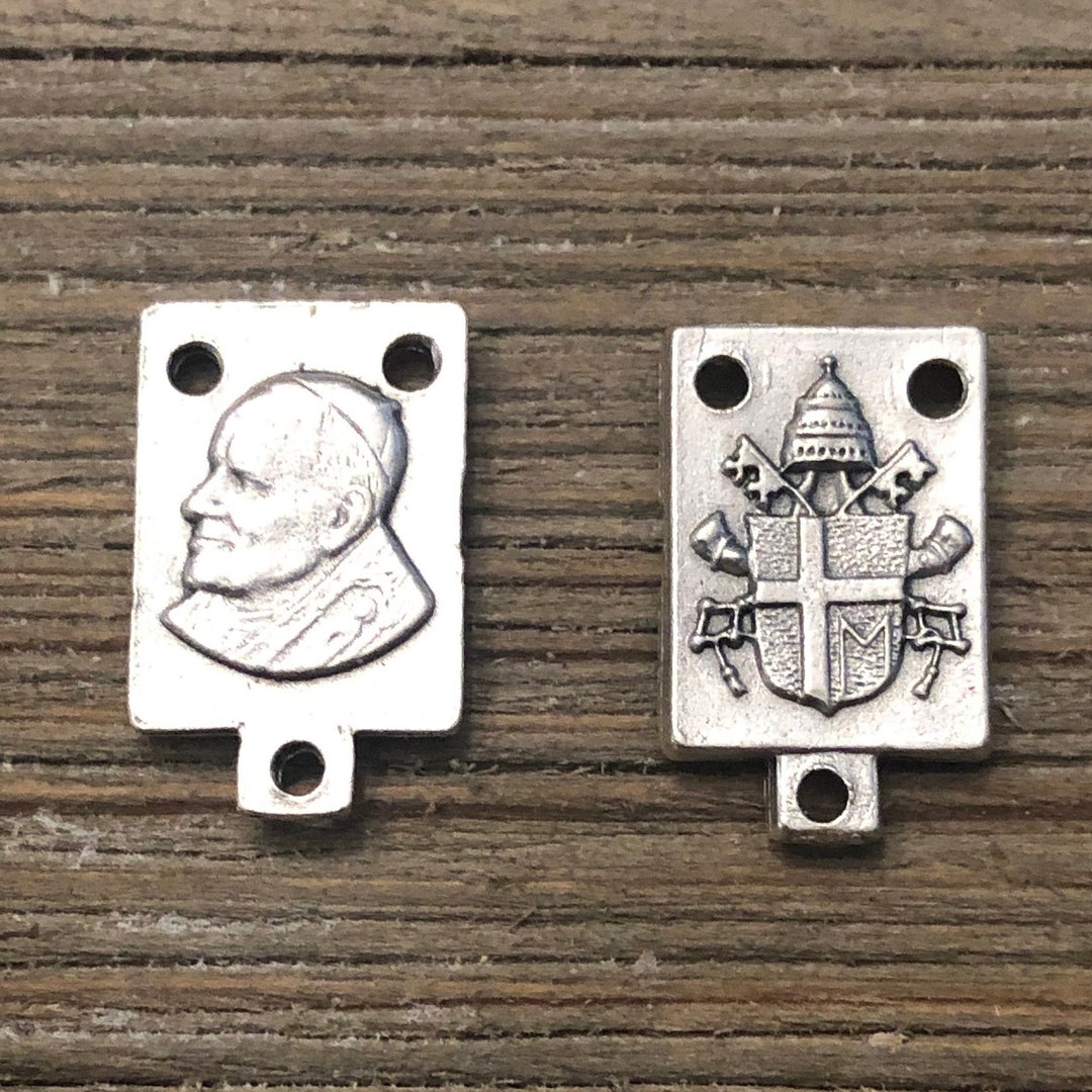 Set of 5 - Pope John Paul II Sainthood Commemorative Rosary Centerpiece ...