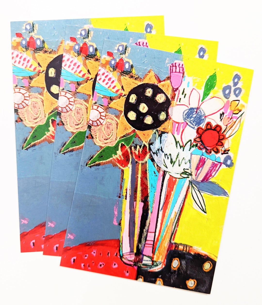 Postcard Set - Half and Half Flowers - Etsy