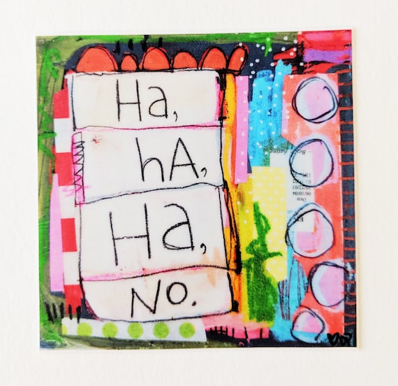 Sticker Ha Ha Ha No | Etsy