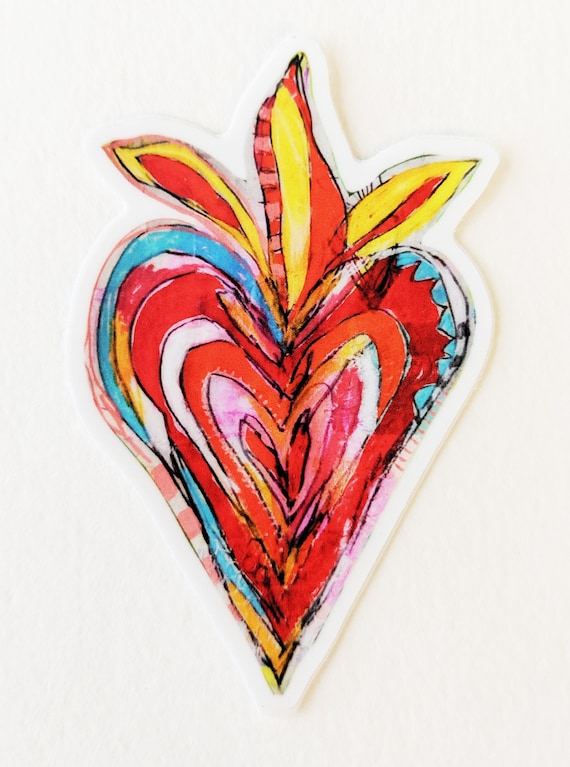 Sticker Sacred Heart | Etsy