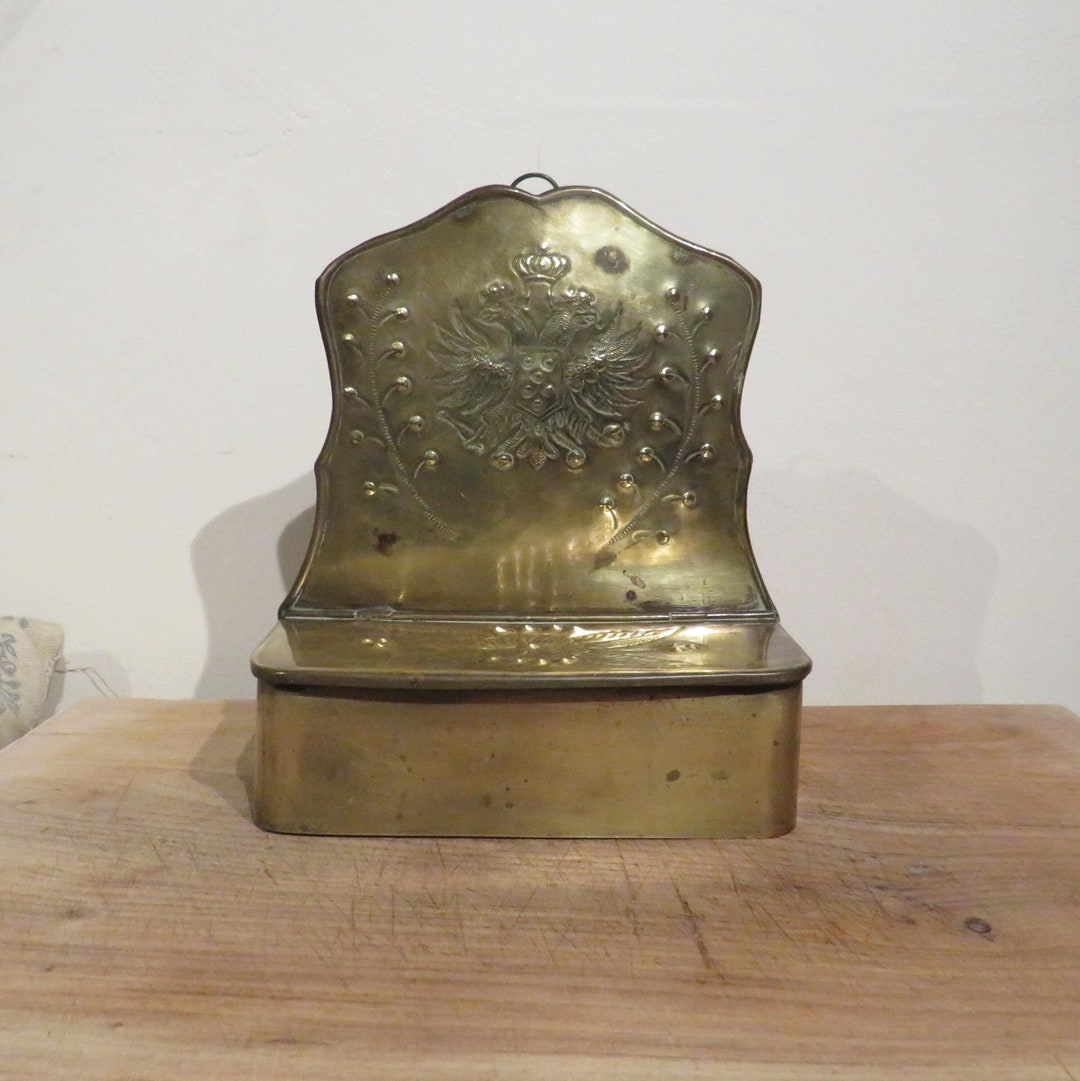 Very Rare Romanov Imperial Russia Brass Candle Box Taper Box Antique ...