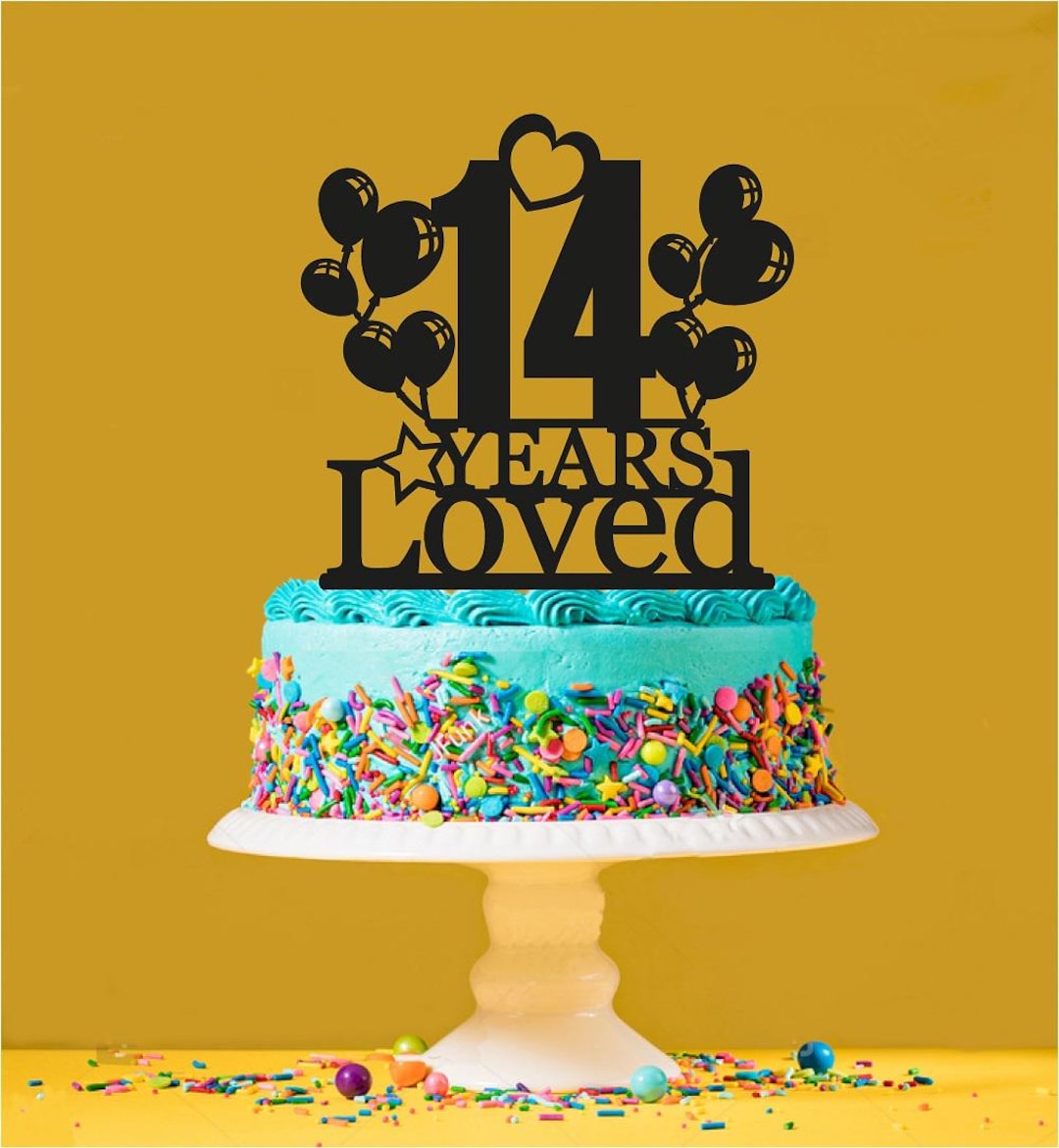 14th Birthday Cake Topper - Etsy