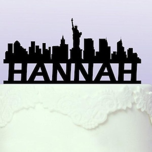 Personalised New York Cityscape Cake Topper - Etsy
