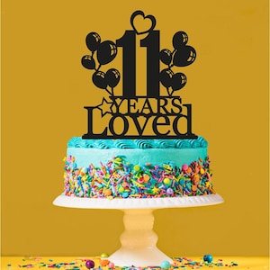 11th Birthday Cake Topper - Etsy