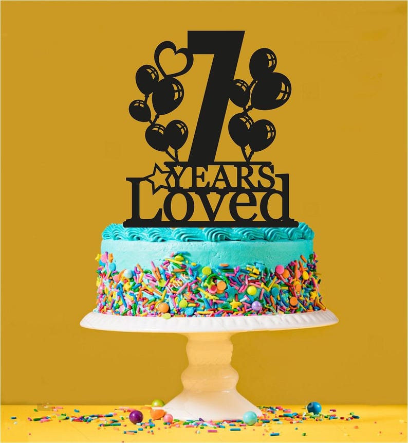 7th Birthday Cake Topper - Etsy