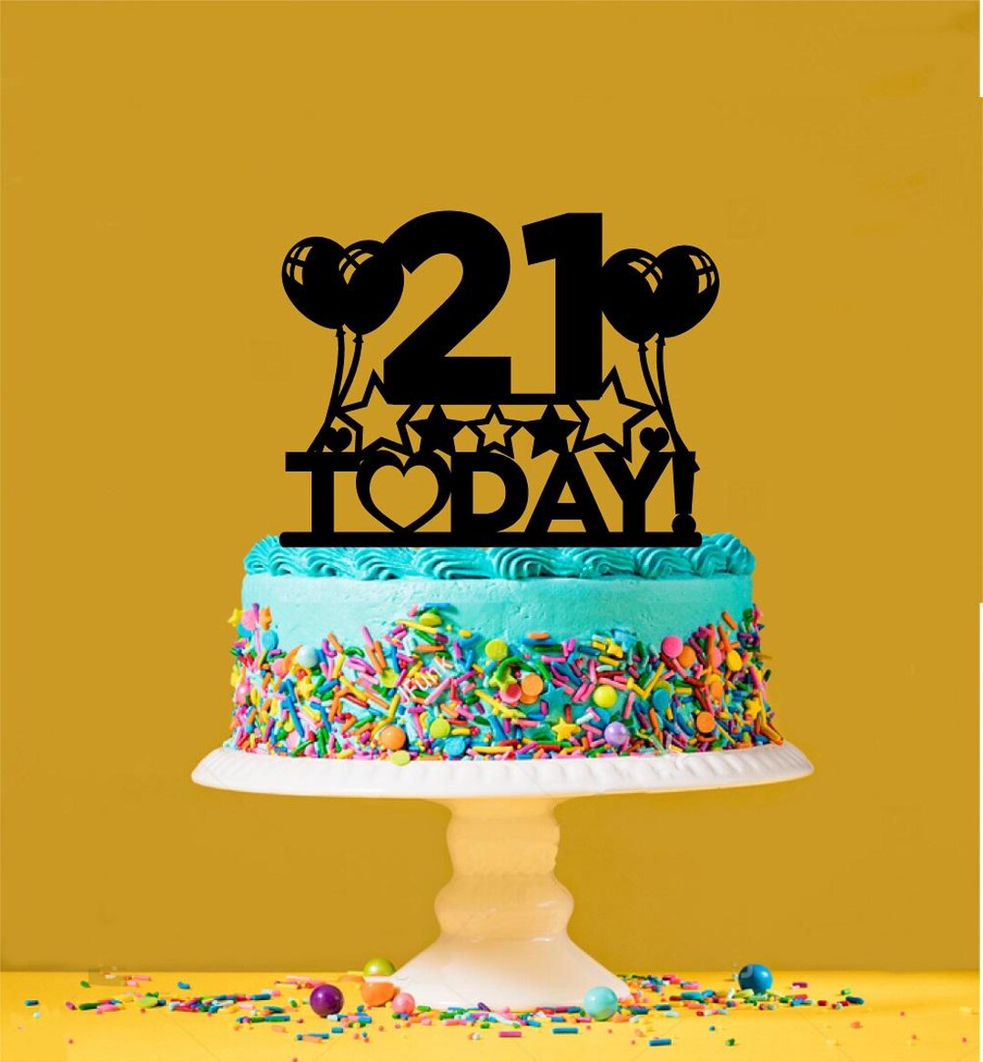 21st Birthday Cake Topper - Etsy