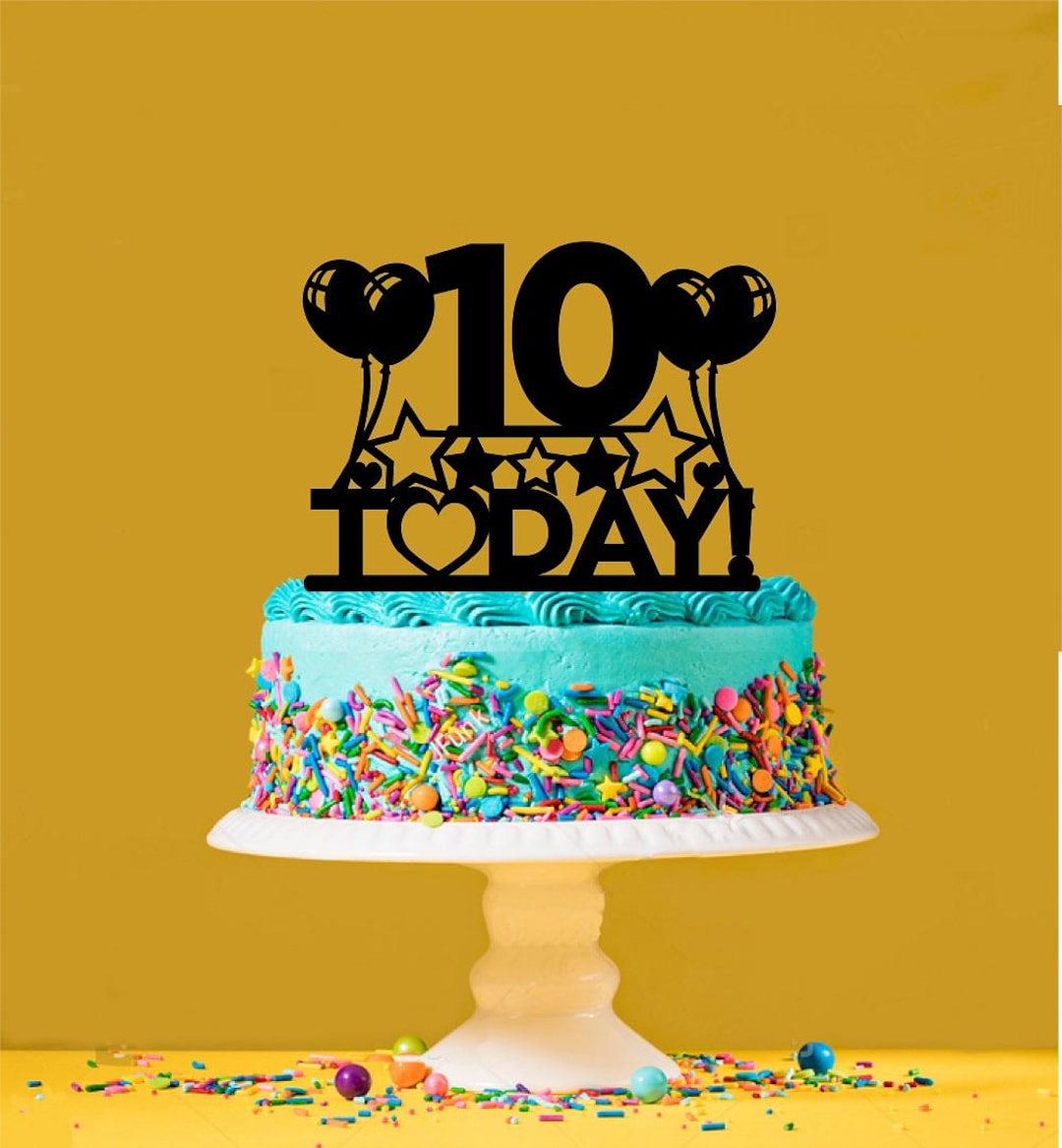 10th Birthday Cake Topper - Etsy
