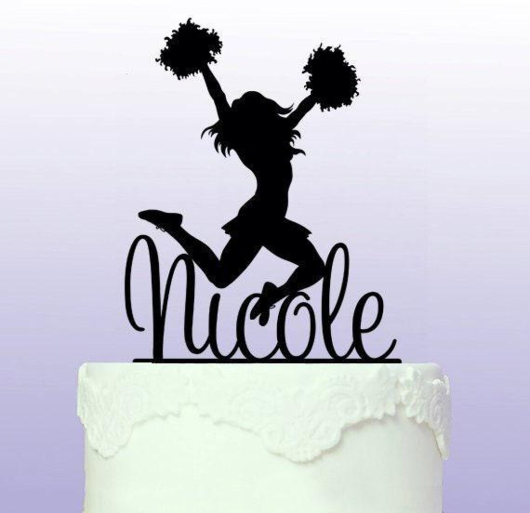 Personalised Cheerleader Cake Topper - Etsy