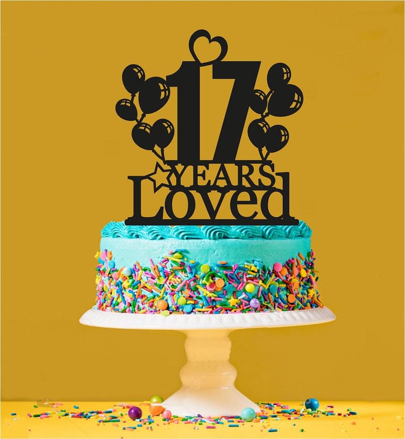 17th Birthday Cake Topper - Etsy