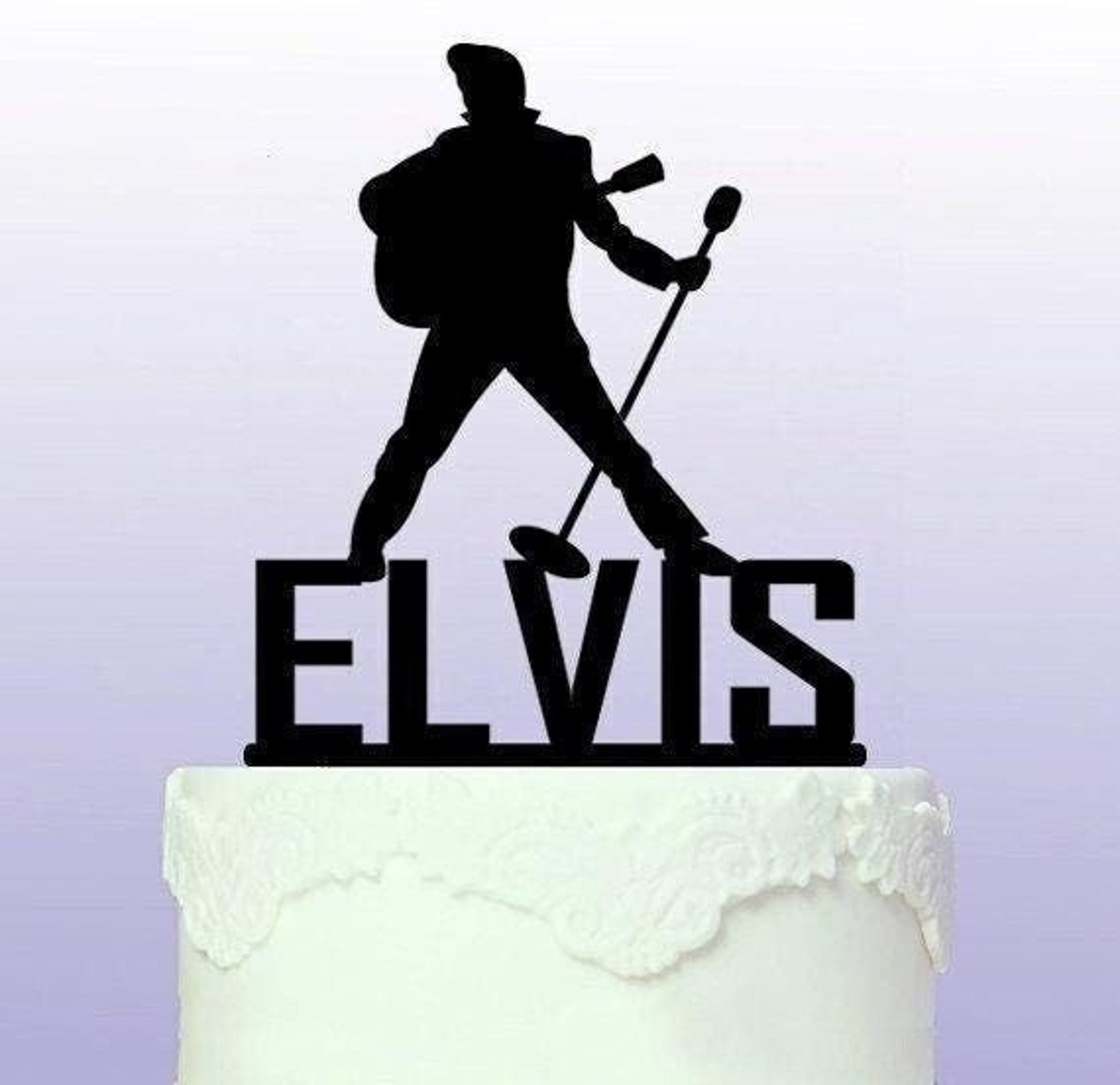 Personalised Elvis Cake Topper - Etsy