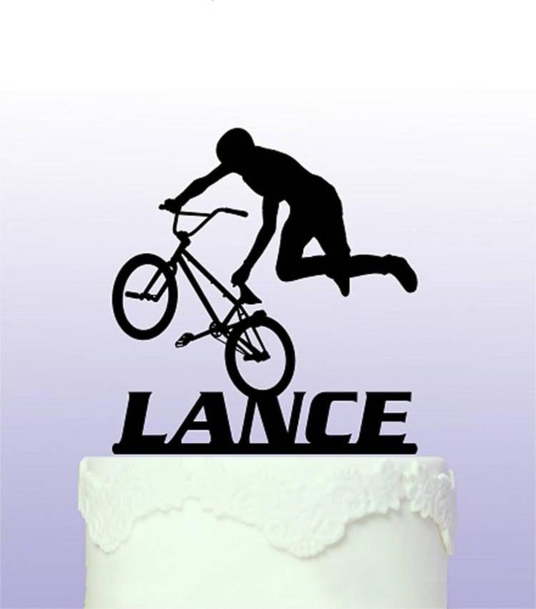 Personalised BMX Cake Topper - Etsy