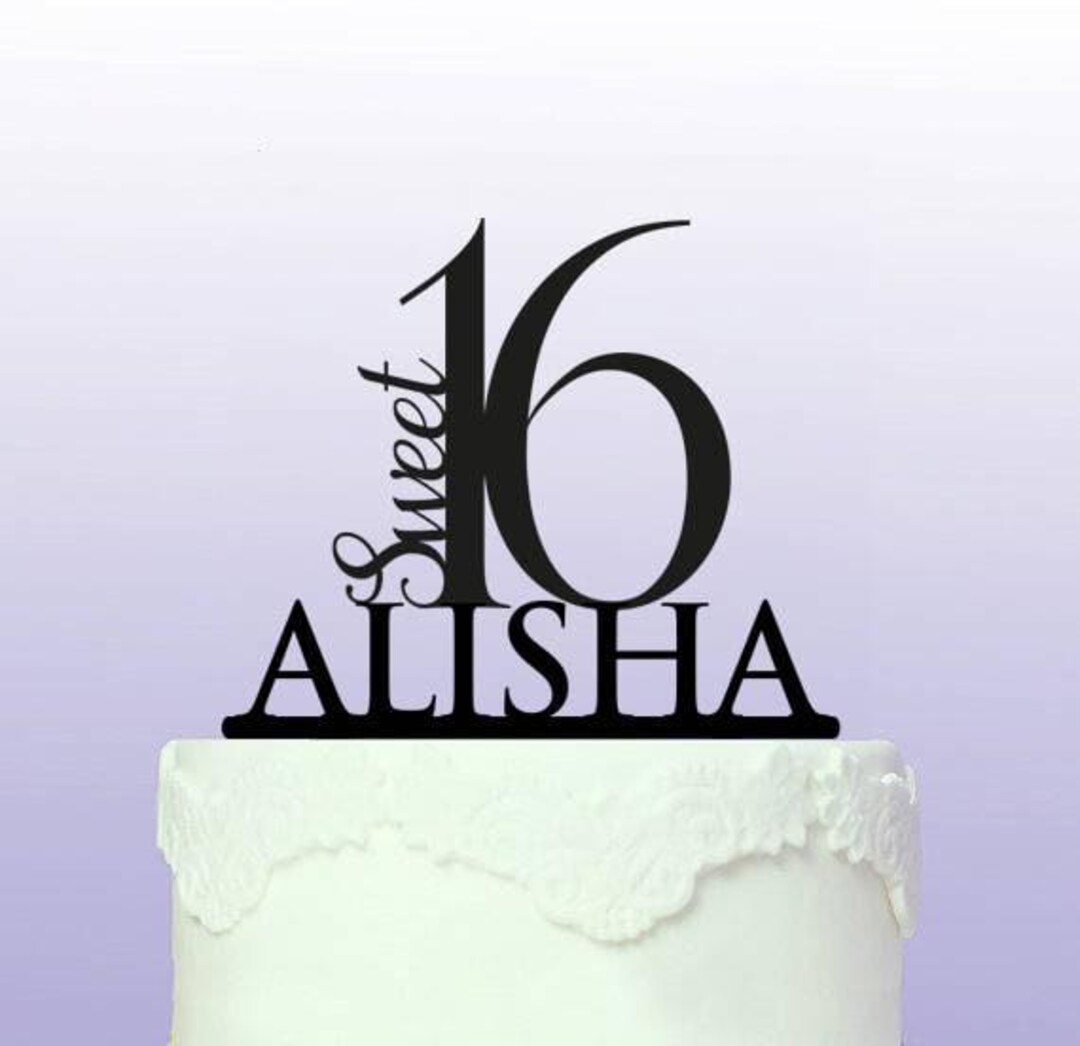 Sweet 16 Cake Topper - Etsy