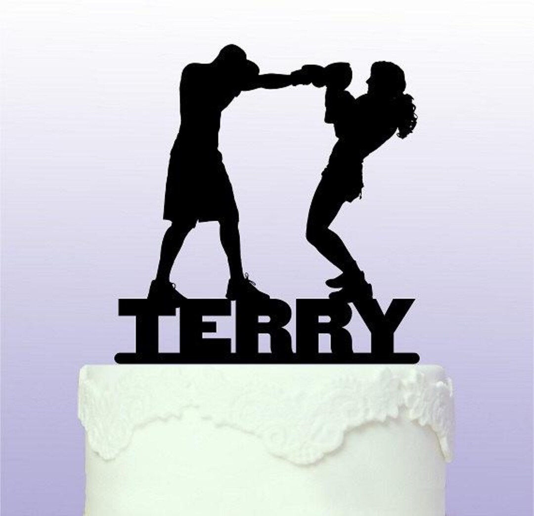 Personalised Boxing Cake Topper - Etsy